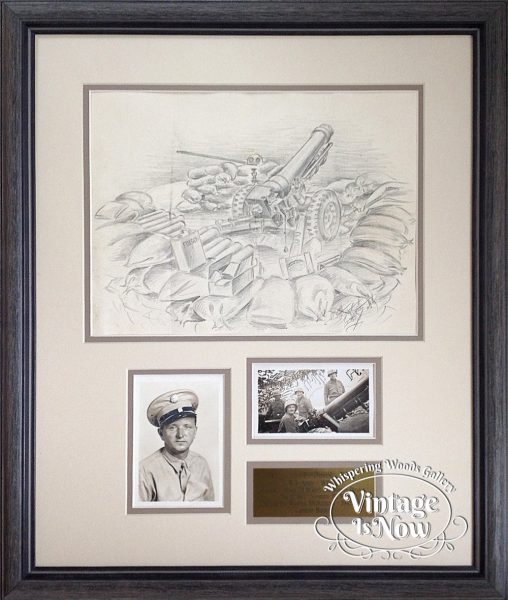 “Vintage is Now” Day 19-Framed World War II pencil sketch and vintage ...